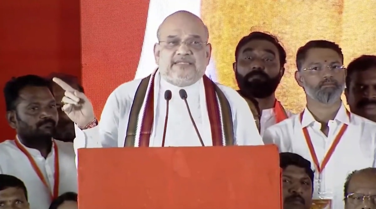 Telangana: Amit Shah addresses public meet, says BJP win in Munugode ... Telangana: Amit Shah addresses public meet, says BJP win in Munugode ...