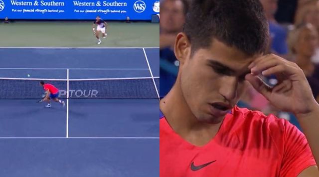 Watch: Carlos Alcaraz's special drop shot in his win over Cilic....even ...