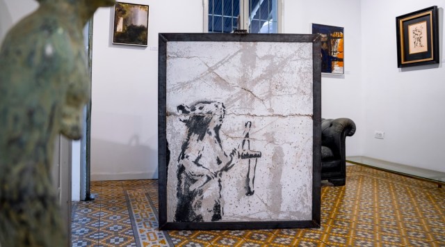 Banksy painting sprayed in West Bank resurfaces in Tel Aviv | Art-and ...