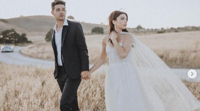 ‘Modern Family’ alum Sarah Hyland wears two Vera Wang gowns for wedding ...