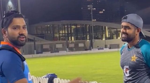 Watch: Rohit Sharma and Babar Azam in a candid chat before India vs Pakistan Asia Cup match ...