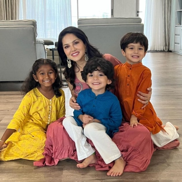 Inside Sunny Leone’s kids Nisha, Noah, and Asher’s Raksha Bandhan ...