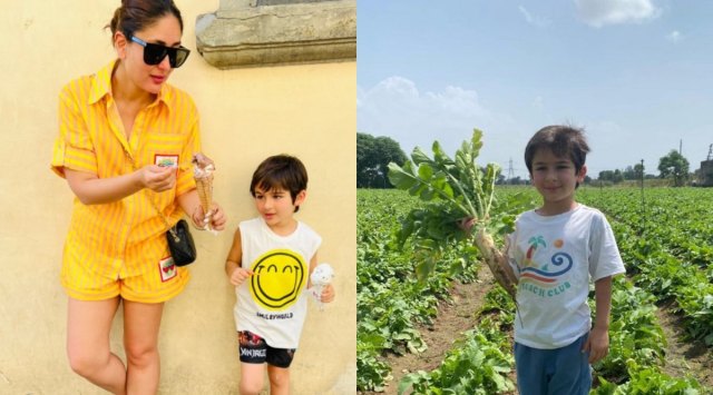 Kareena Kapoor shares pic as son Taimur reaps radish at Pataudi farm ...