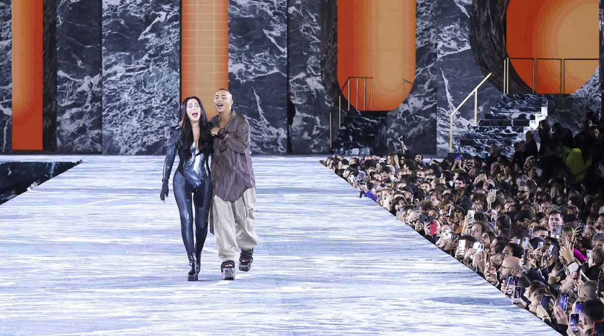 Cher appears at Balmain finale at Paris Fashion Week | Fashion News ...
