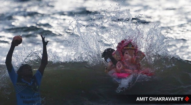 Goodbye, Bappa! Devotees bid adieu to the lord as immersion ceremonies mark the end of Ganesh ...