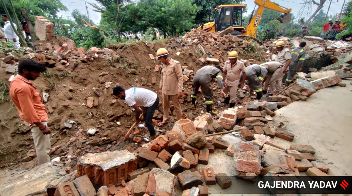 Four labourers buried alive as boundary wall collapses at Noida’s ...
