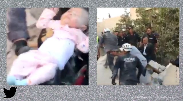 Trapped in rubble after building collapse, baby girl rescued in Jordan ...