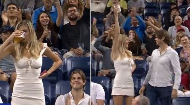 Watch: US Open beer chugging fan returns, video goes viral again