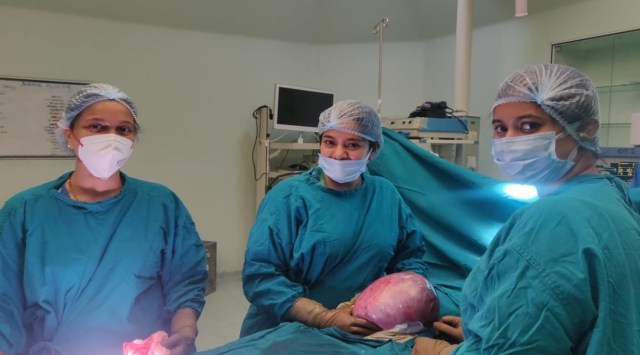 A football-sized, 2.5 kg cyst removed from uterus in Mumbai | Health ...