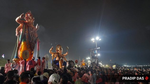 Goodbye, Bappa! Devotees bid adieu to the lord as immersion ceremonies mark the end of Ganesh ...