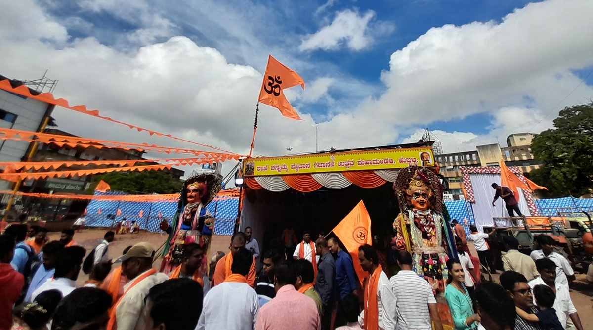 Karnataka: Under high security, Ganesh idol at Hubballi’s Idgah ground ...
