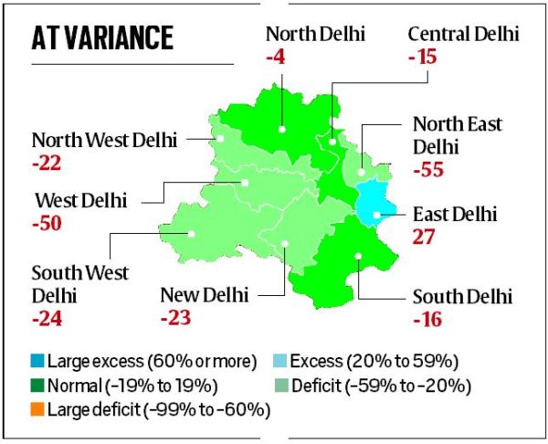 Delhi’s monsoon deficit is 22% this year despite September showers ...