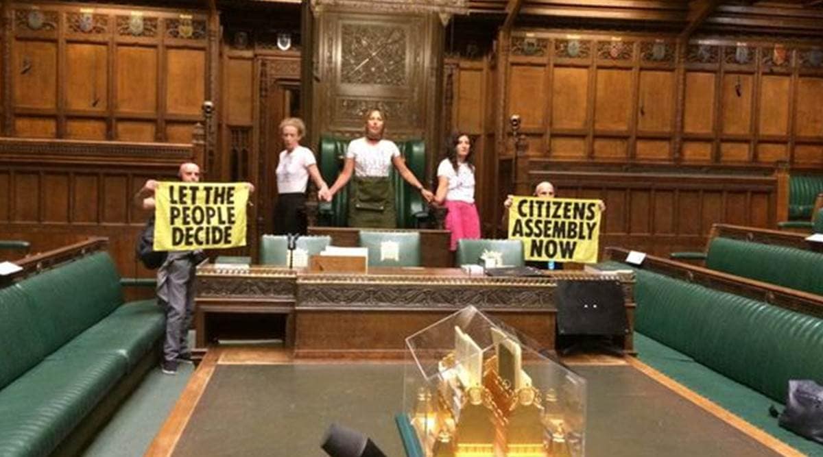 In UK, protesters superglue themselves to Speaker’s chair inside ...