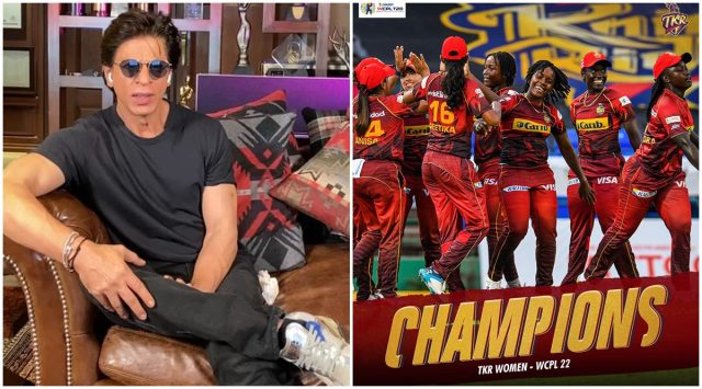 Shah Rukh Khan celebrates as his team Trinbago Knight Riders wins Women ...
