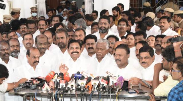 OPS seated in front row, EPS and his supporters create ruckus in Tamil ...