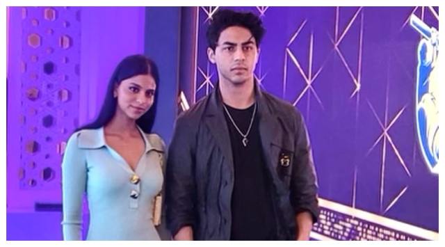 Aryan Khan and Suhana Khan strike a stylish pose as they attend the ...