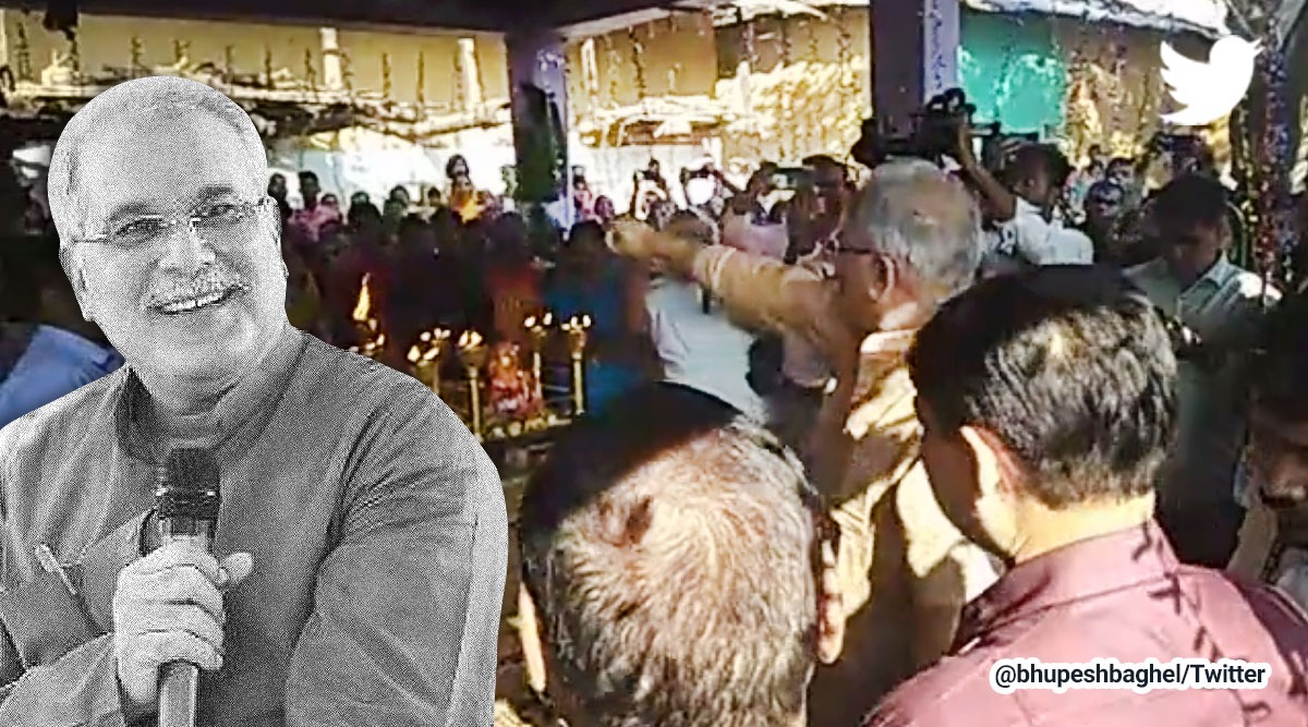 Chhattisgarh Cm Bhupesh Baghel Gets Whip Lashed As Part Of Gauri Gaura