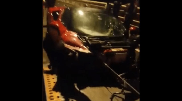 Speeding Ferrari rams into railing on Bandra-Worli Sea Link, no one ...