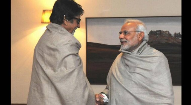 PM Modi tweets heartfelt note for Big B on his 80th birthday ...