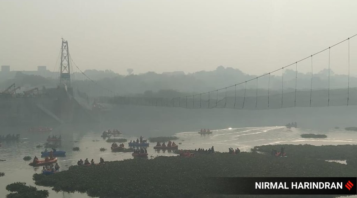 Maintenance officials, contractors among nine held over Morbi bridge ...