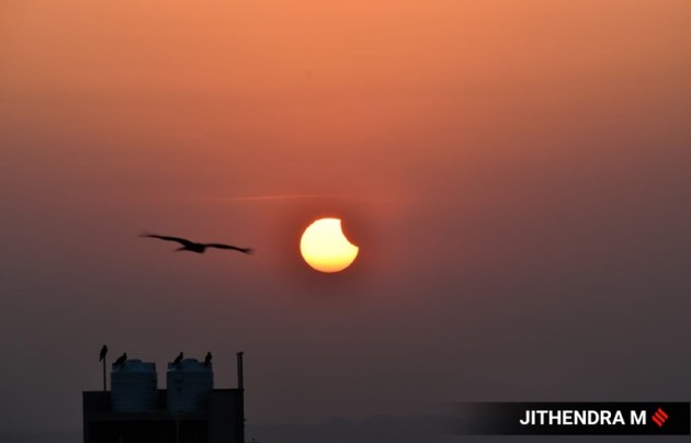 In pics: Check out these unmissable photos of the partial solar eclipse witnessed in India today ...