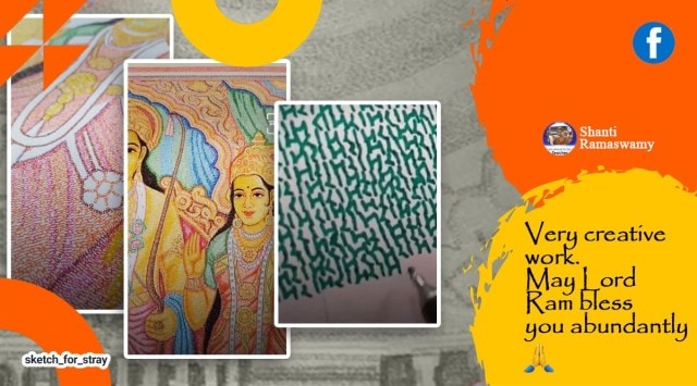 Watch: Jodhpur-based artist draws Ram Darbar by writing Ram over one ...