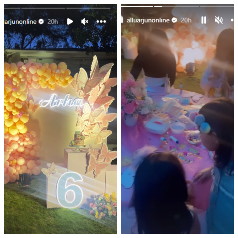 Allu Arjun, wife Sneha give a glimpse of daughter Arha’s birthday party ...