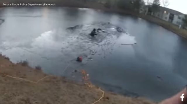 Nine-year-old boy falls into frozen pond, Samaritan also gets stuck ...