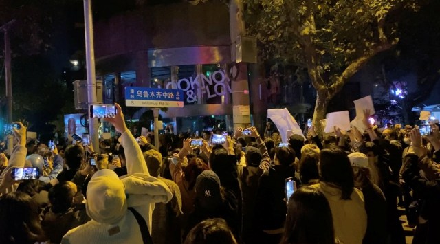 Blank sheets of paper become symbol of defiance in China protests ...