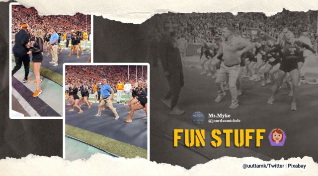 ‘Security guard’ steals the show with his dance moves at a US football ...