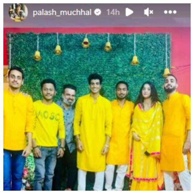 Palak Muchhal looks radiant at her haldi ceremony, see photos | Music ...