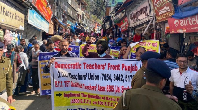 Poll khol rally held by Punjab teachers’ unions in Shimla | Ludhiana News - The Indian Express