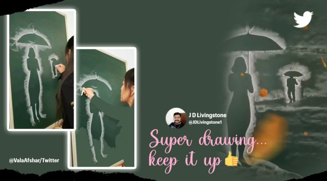 Watch: Woman creates amazing art using a piece of chalk. Leaves ...