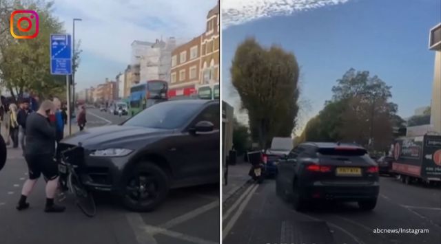 SUV driver runs over cyclist after ‘verbal dispute’. Watch dramatic ...