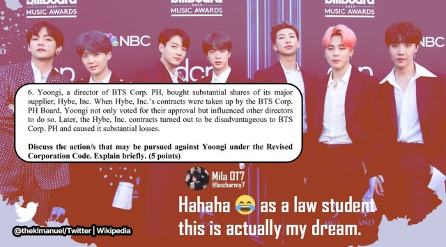 ‘Min Yoongi will finally be sued’: BTS finds mention in Philippine bar exam | Trending News ...