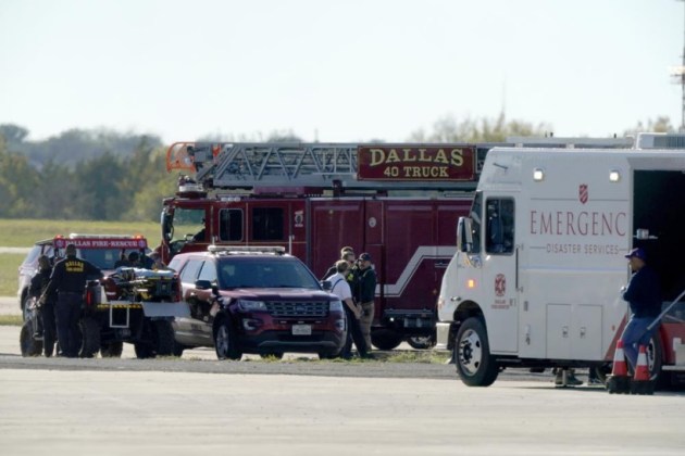 Up in flames: Two WW2 airplanes collide and crash at Dallas airshow ...