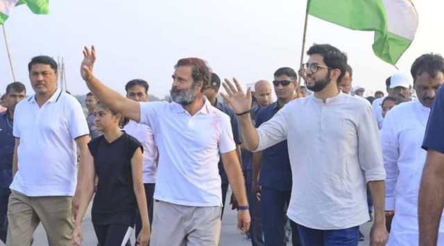 Aaditya takes part in Bharat Jodo Yatra, marches along with Rahul in ...