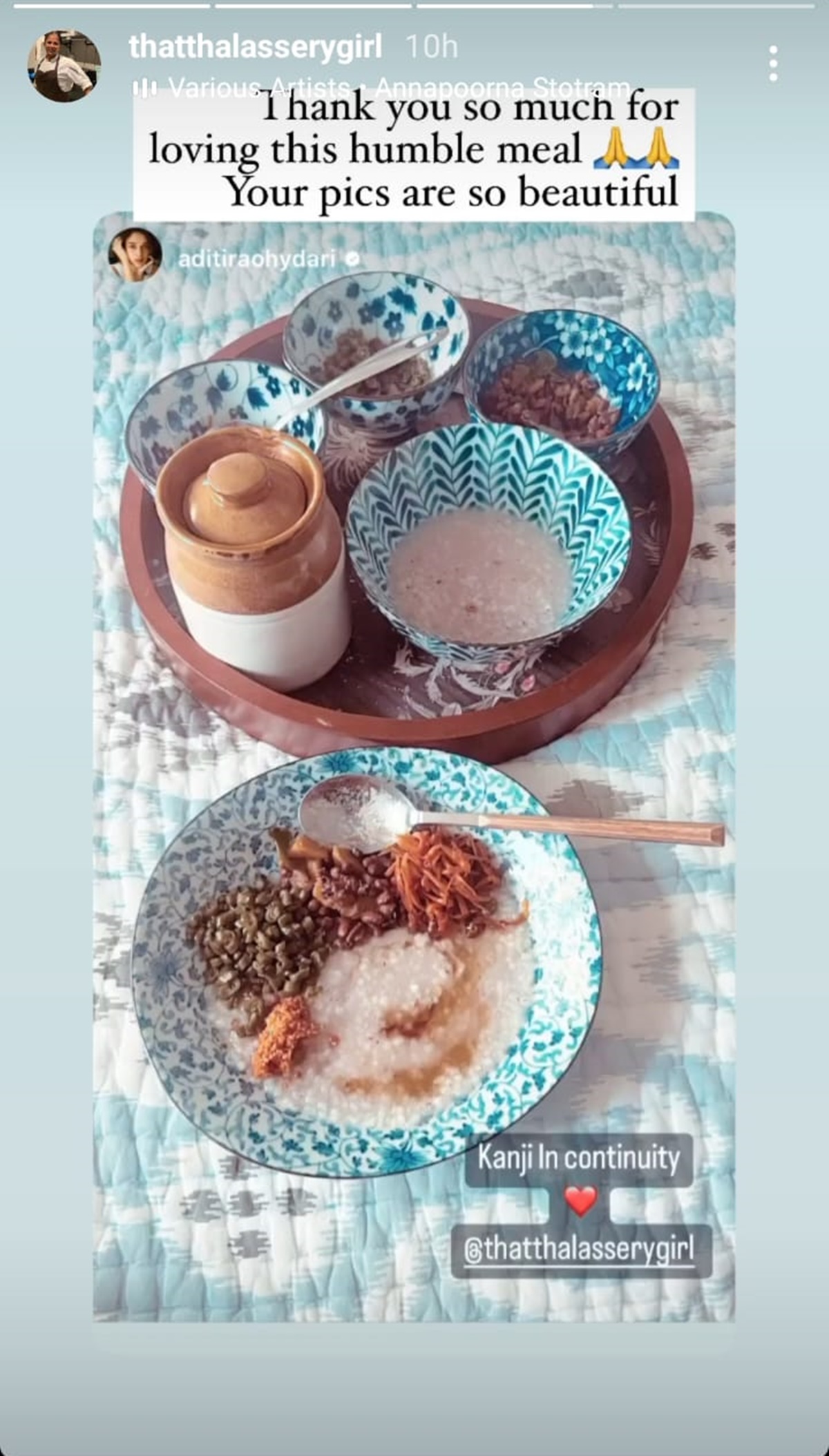 Anushka Sharma, Aditi Rao Hydari enjoy rice gruel or kanji; know why ...