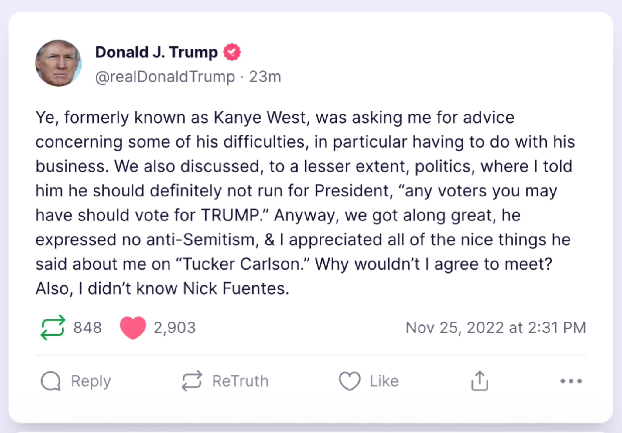 Trump’s latest dinner guest: Nick Fuentes, white supremacist | World ...
