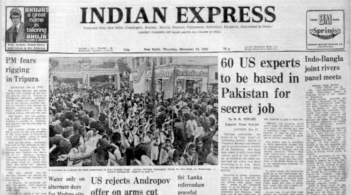 December 23, 1982, Forty Years Ago: PM Indira Gandhi fears poll rigging ...