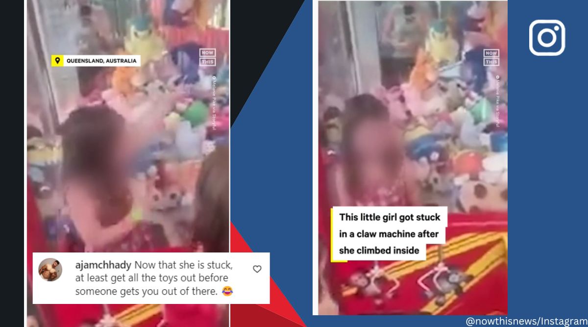 4 year old girl gets stuck inside claw machine after attempting to ... 4 year old girl gets stuck inside claw machine after attempting to ...