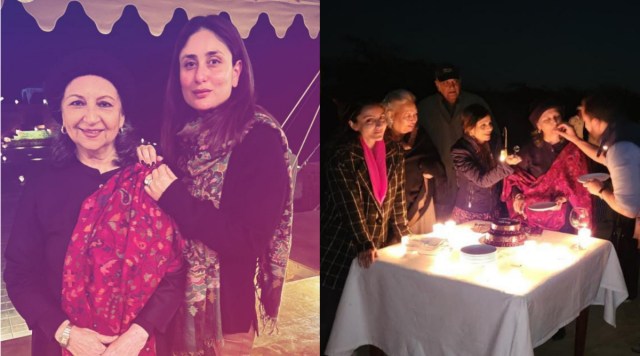 Kareena Kapoor, Saif Ali Khan, Soha reach Jaisalmer just in time to celebrate Sharmila Tagore’s ...