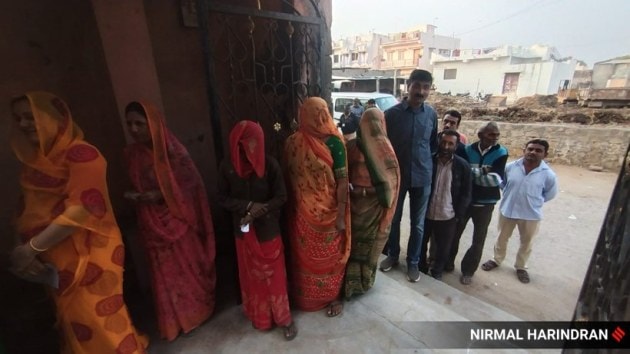 Voters line up as Gujarat goes to polls in first phase of Assembly ... Voters line up as Gujarat goes to polls in first phase of Assembly ...