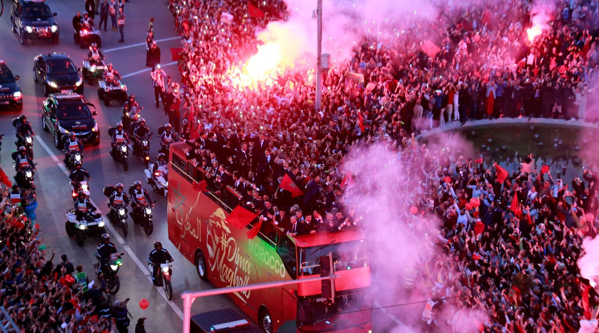 Watch: Morocco’s national team receive hero’s welcome on return home ...