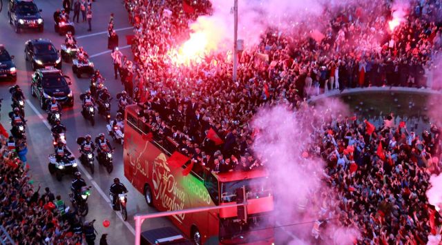 Watch: Morocco’s national team receive hero’s welcome on return home ...