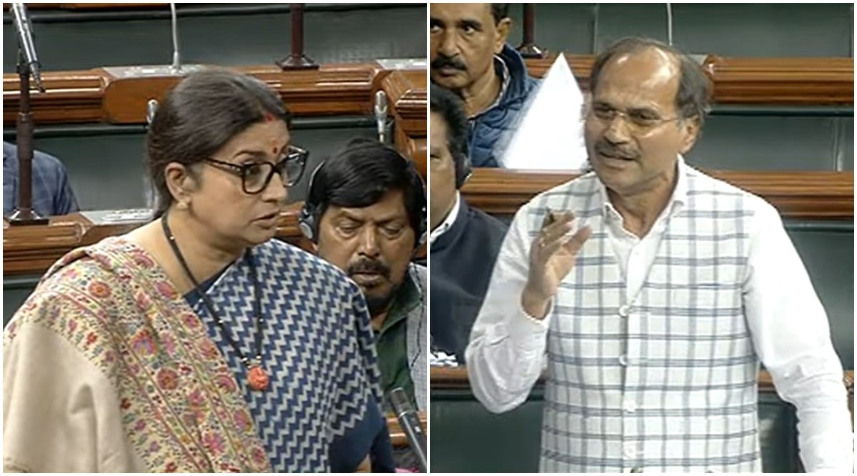 Smriti Irani, Adhir Ranjan Chowdhury spar over use of word ‘gentleman ...