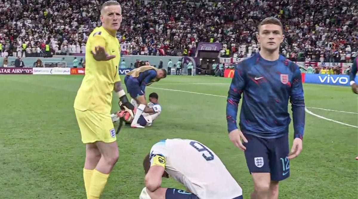 ‘A bit of respect, please’: Jordan Pickford shields Harry Kane from ...