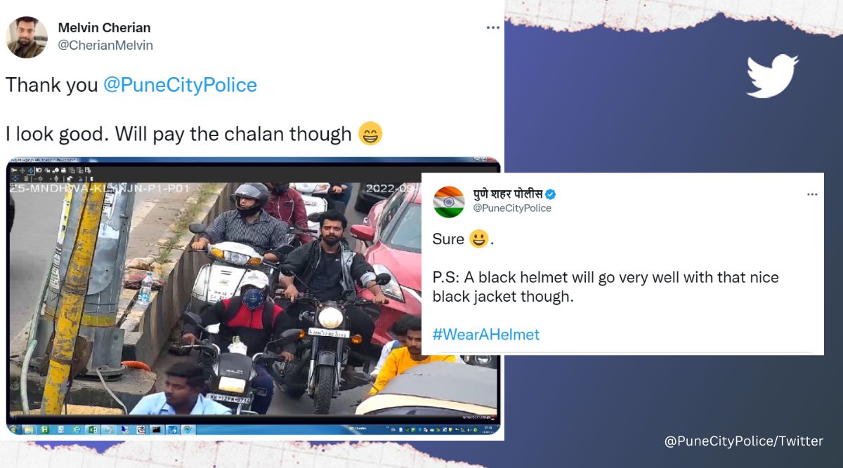 Pune police’s witty reply to man’s Twitter post of being challaned for ...