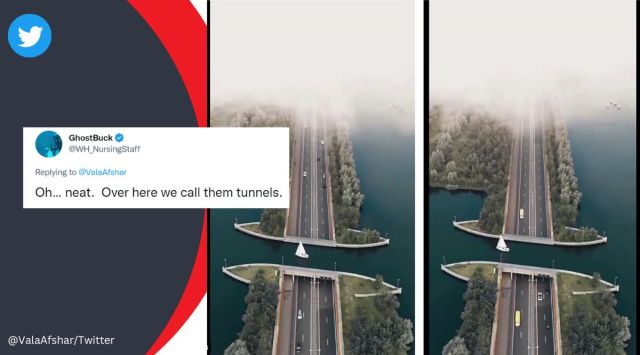 Watch ‘reverse bridge’ in the Netherlands that lets cars drive ...