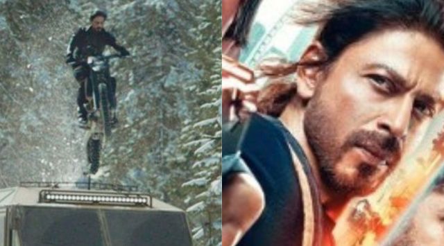 Shah Rukh Khan does a motorcycle stunt in new still from Pathaan, see ...